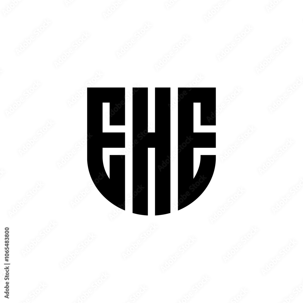 EHE letter logo design with white background in illustrator, vector ...