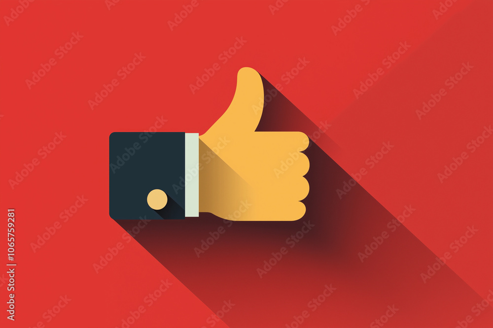 Ilustración de Stock thumbs up sign with a red circle around it. The ...