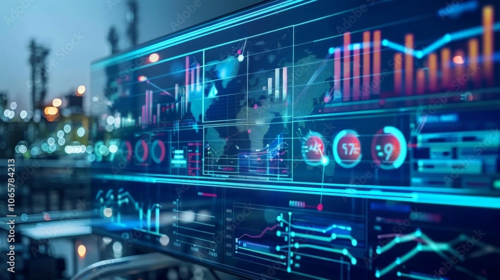 Smart factory floor with advanced machinery, IoT sensors integrated for ...