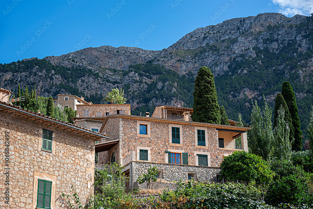 Landscape photography of old village in valley, Deia, Mallorca, Spain ...