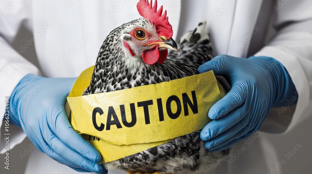 Foto de Stock Avian Influenza Precaution: Poultry Biosecurity Measures ...