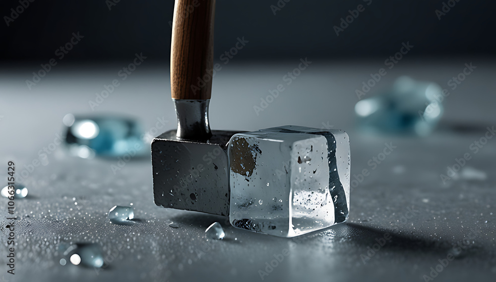 Visual Representation of "Break the Ice" with an Ice Cube Being Cracked ...