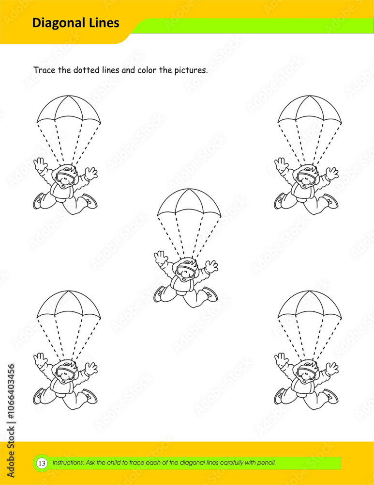 Prewriting skills, line practice sheet for kindergarten, Handwriting ...