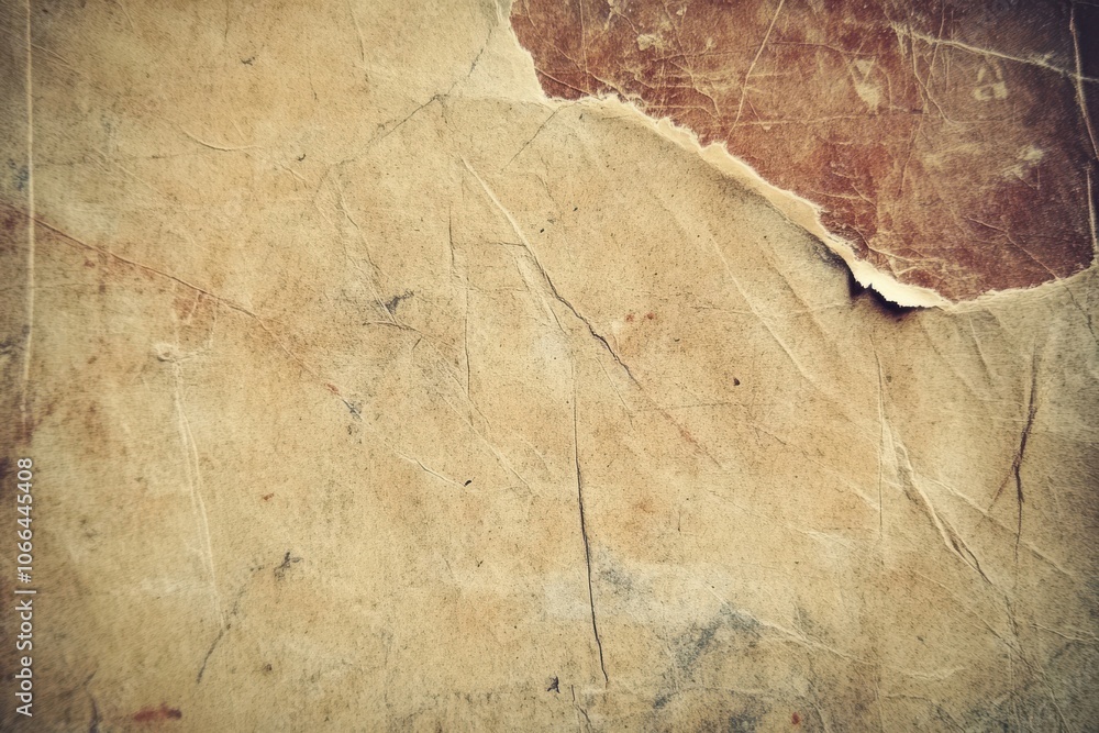 Genuine paper texture background with uneven borders and marks for ...
