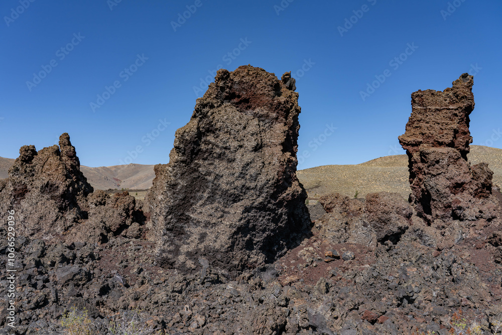 Cinder cone fragments from South Highway cones. North Crater Flow Trail ...