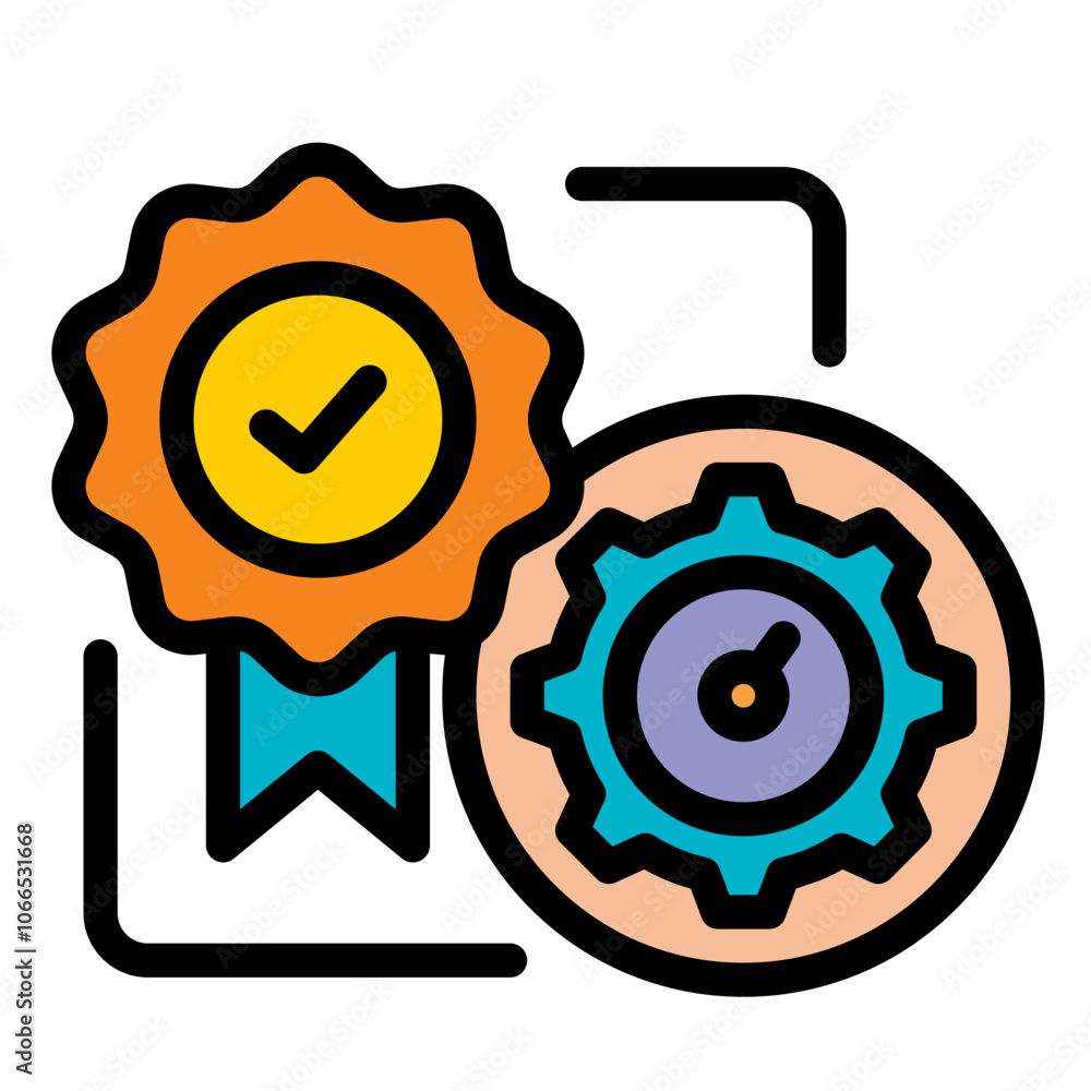 Total Quality Management Icon Stock Vector | Adobe Stock