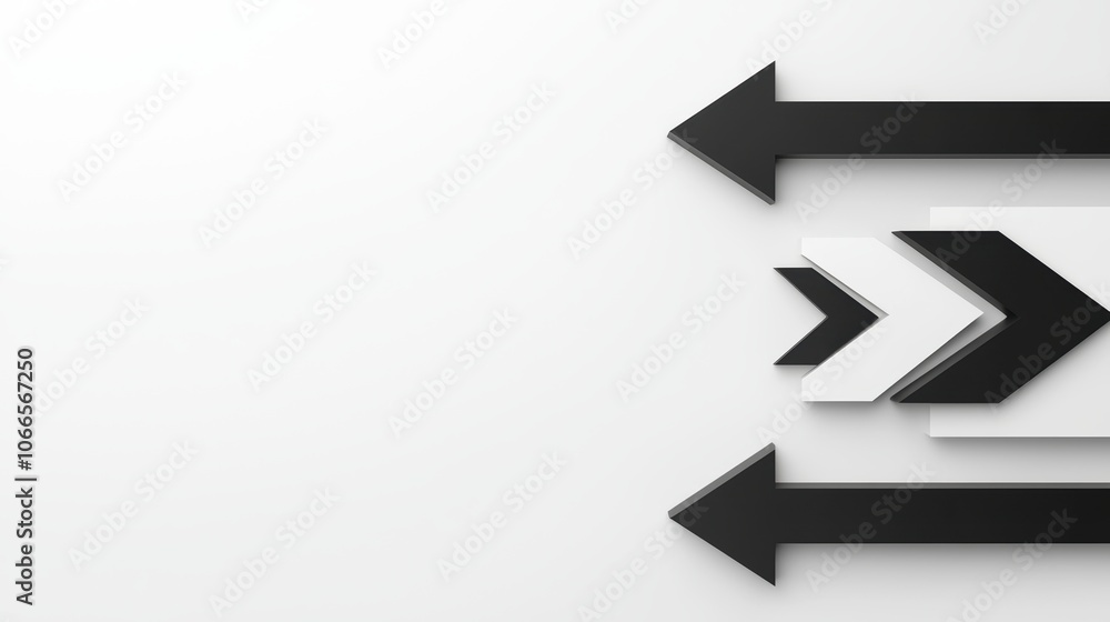 Black arrow sequence pointing left, clean lines on white background ...