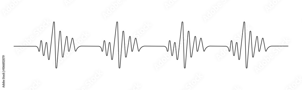 Heart beat cardio rhythm line. ECG EKG electrocardiogram medicine test ...