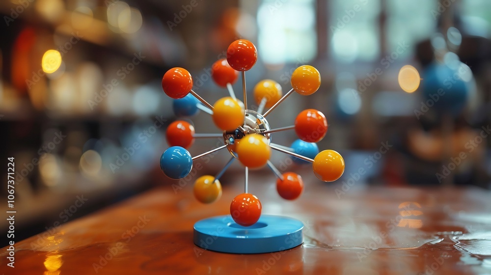 Atomic bonding model illustrating hybridized electron orbitals ...