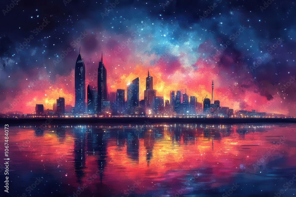 vivid watercolor illustration celebrating saudi arabia national day ...