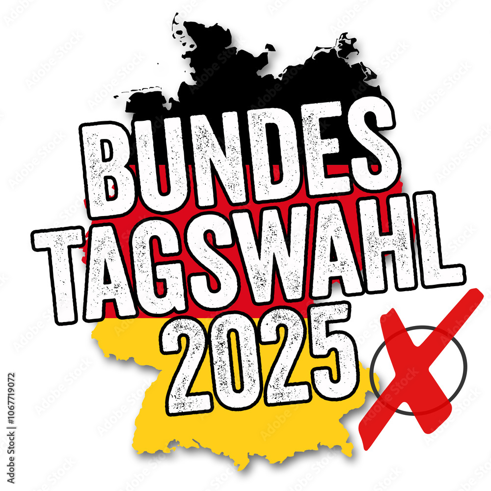 Chalkboard illustration with the german acronym btw 2025 ...