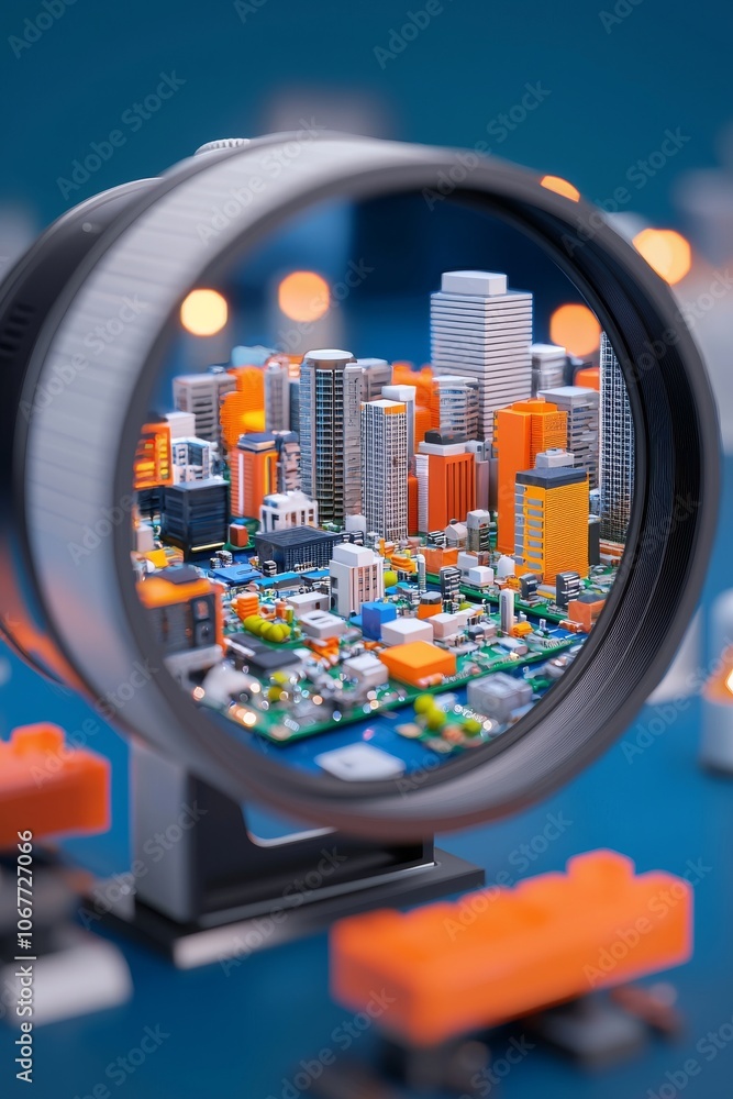 In a nanotechnology lab, tiny robots assemble microscopic structures ...