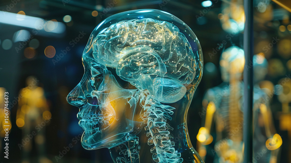 Exploration of human anatomy with a transparent model showcasing the ...