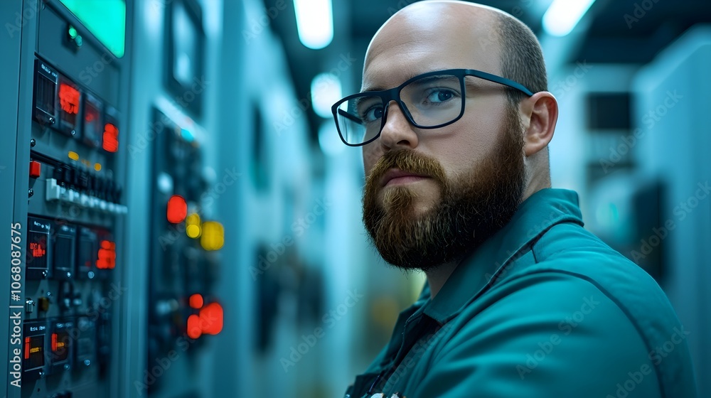 Mechanical technician troubleshooting a malfunctioning HVAC system ...