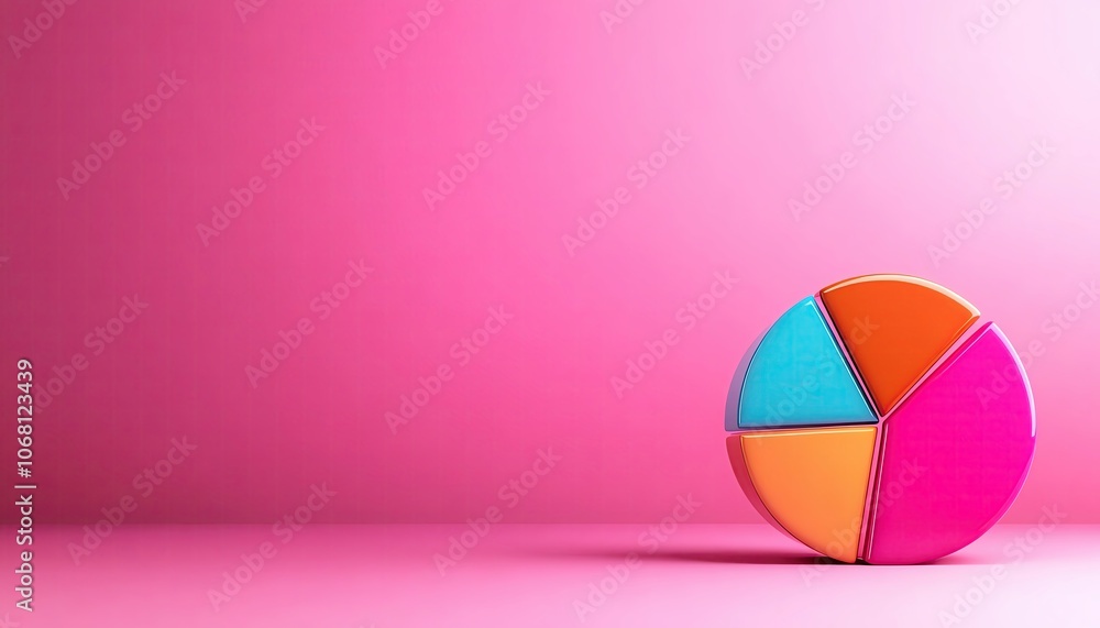 Business plan presentation with a pie chart, illustrating market share ...