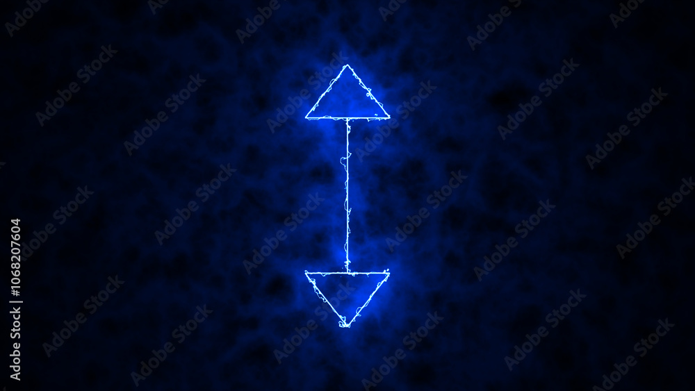 Neon Two side arrow icon. Directional Signs and Cursor Symbols with ...