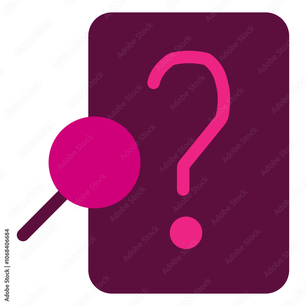Minimalistic flat question mark icon, representing curiosity or ...