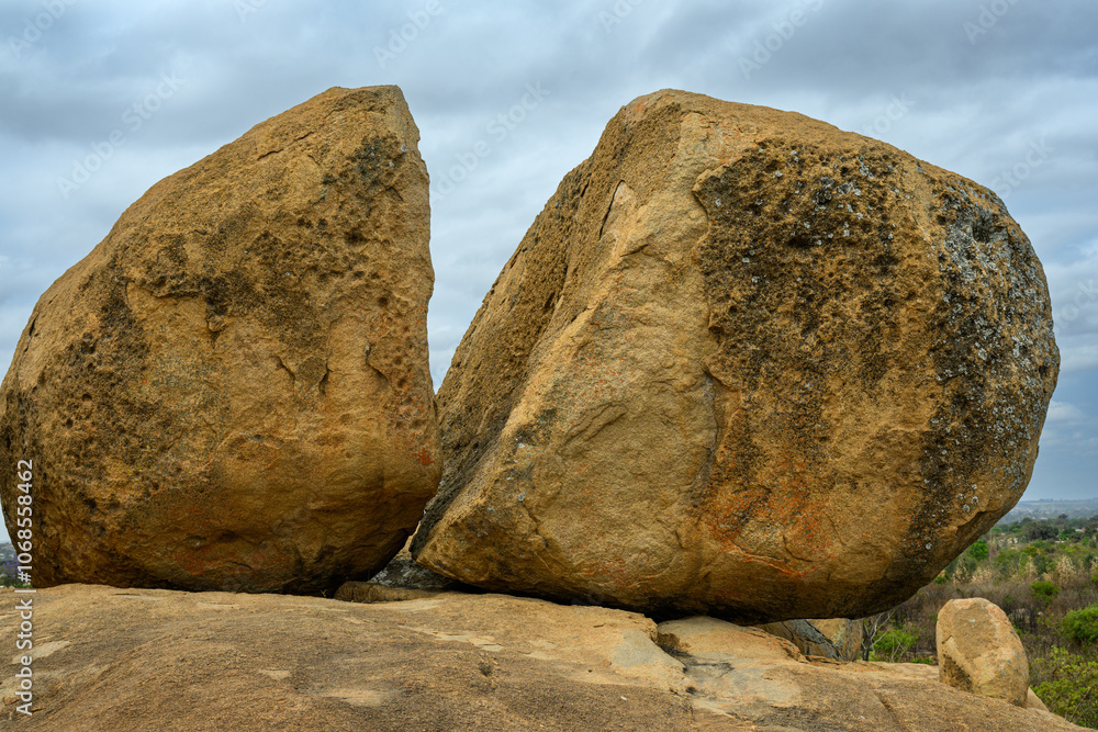 Famous balancing rorks at Chiremba (Epworth), Harare, Zimbabwe Stock ...