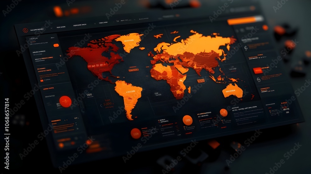 AI Powered Global Logistics Dashboard Displaying Real Time Insights on Supply Chain Ship ...