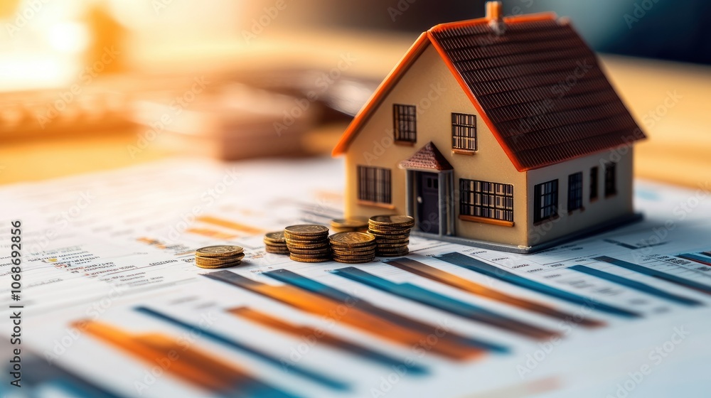 Rising real estate prices due to inflation, with graphs showing a ...