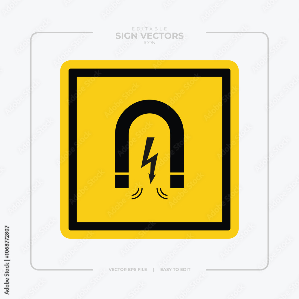 Warning, caution and dangerous area alert attention isolated vector ...