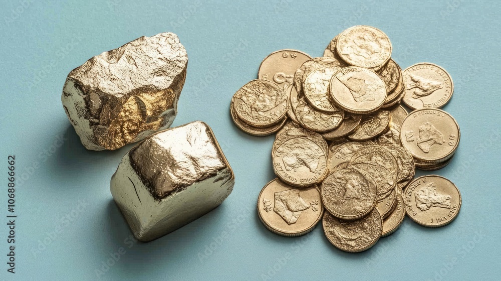 Gold bars. Growth rate in prices for precious metals. Golden background ...