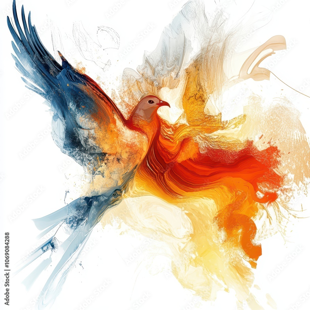 Pentecost art with fire and wind, powerful symbolism of Holy Spirit ...