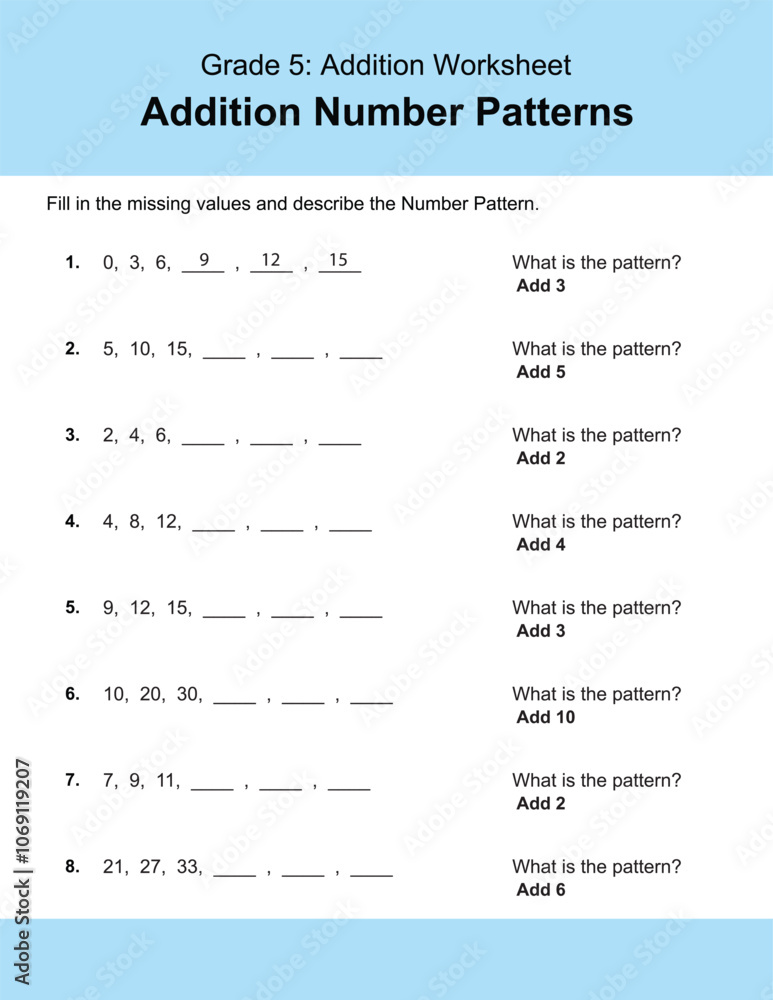 Maths Addition Worksheets Vector For Grade 5 Students, Teachers, and ...