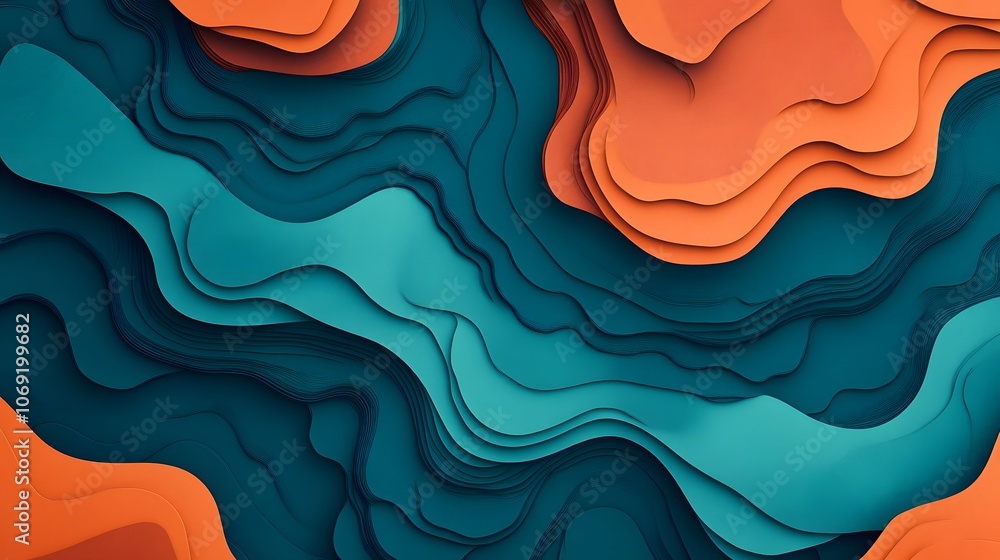 4K abstract wallpaper with colorful shapes and textures in teal and ...
