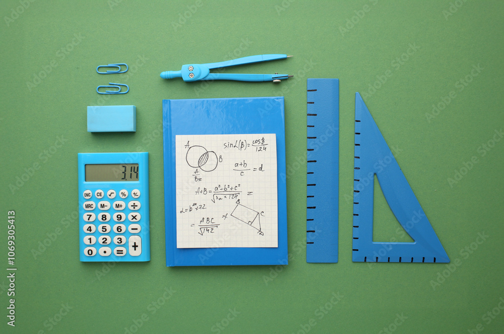 Stationery calculator ruler calculator and school cheat sheets on ...