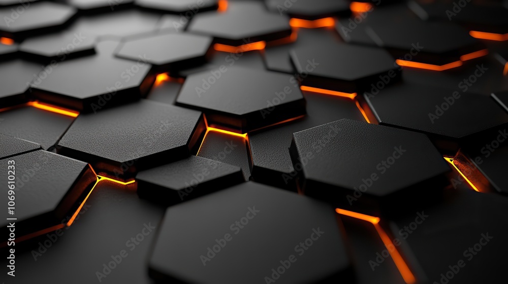 An abstract hexagonal background showcases a pattern of hexagons, ideal ...