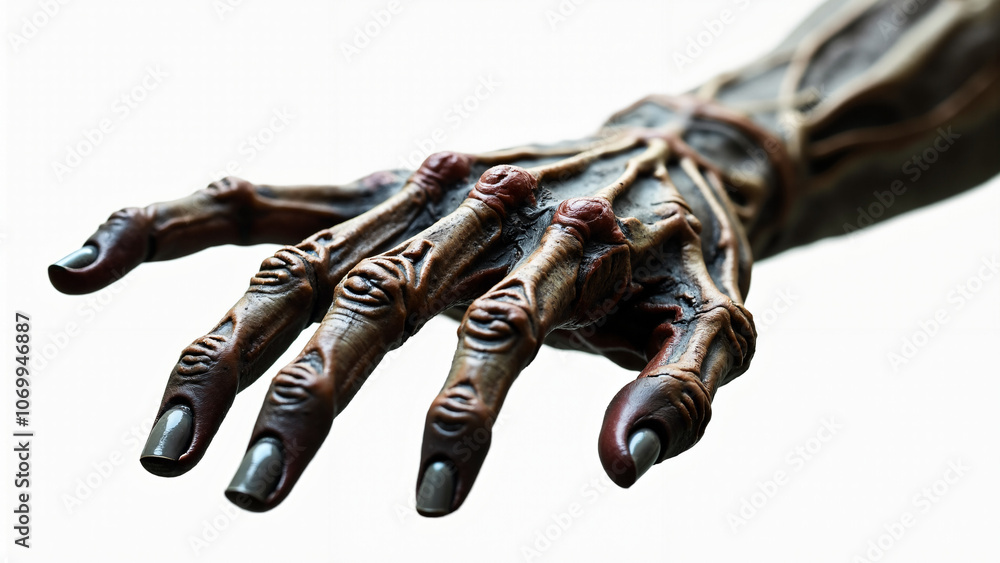 Aged and Decayed Human Hand: Realistic 4K Render for Horror Films ...