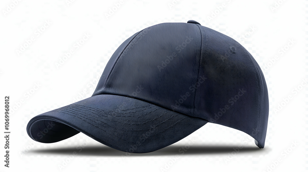 Blue baseball cap side view mockup, isolated cutout object in jpg Stock ...