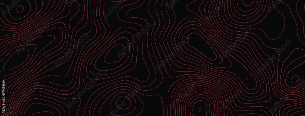 Topo contour map. Rendering abstract illustration. Vector abstract ...