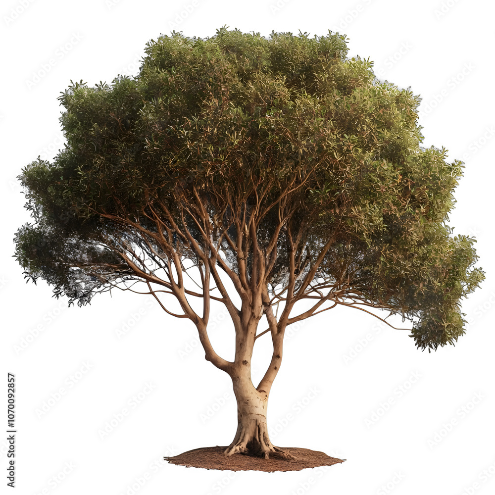 Isolated Broad-leaved Paperbark Tree on Transparent Background Png ...