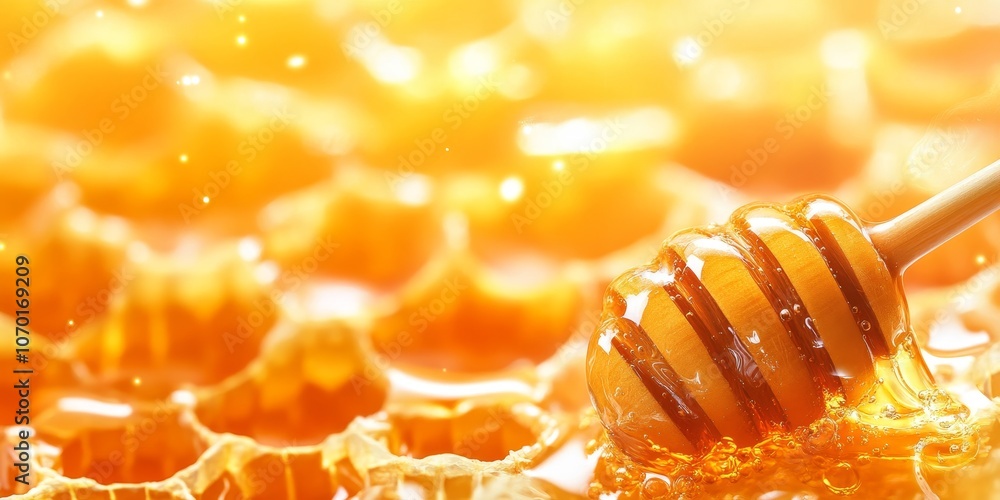 Elegant yellow honey background with smooth flowing lines for a warm ...