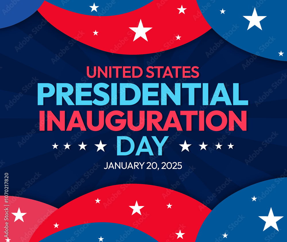 United States Presidential Inauguration Day Background design in red ...