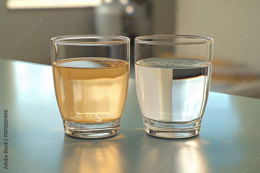 Comparison of Transparent Glasses with Murky and Clear Water on ...