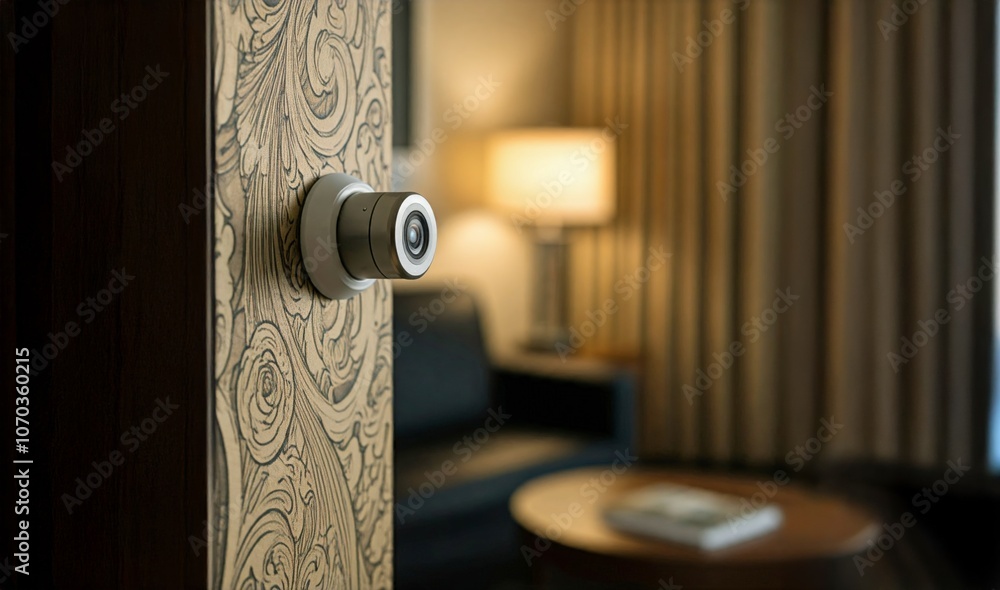 Hidden Small Security Camera Attached to Wall in a Luxury Hotel Room ...