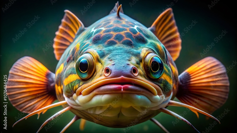 Squarehead catfish, chaca chaca, AI art, rule of thirds, vibrant. Stock ...