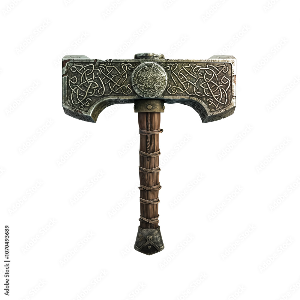 Mjolnir thor, 100% white background, 3d model, no outline, no sh Stock ...