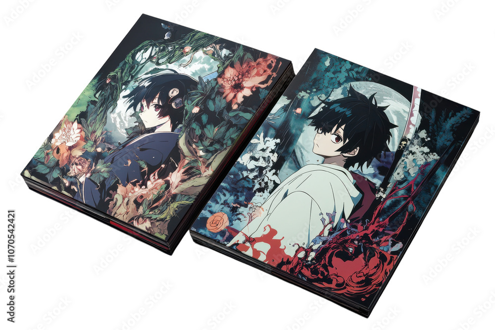 Anime Soundtracks With Official Collectible Covers Isolated On ...