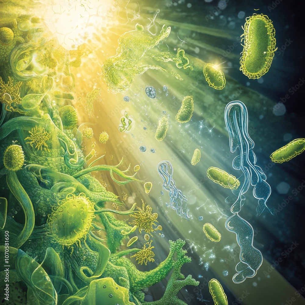Illustrative scheme of photosynthesis showing carbon dioxide, water ...