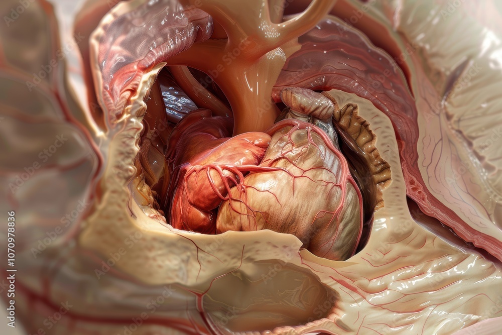 Cross-Sectional Heart Anatomy with Mitral Valve Prolapse - Medical ...