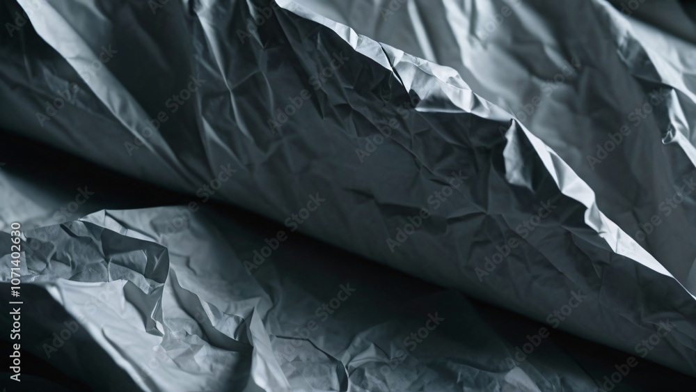 High-resolution wrinkled paper texture with intricate creases and folds ...