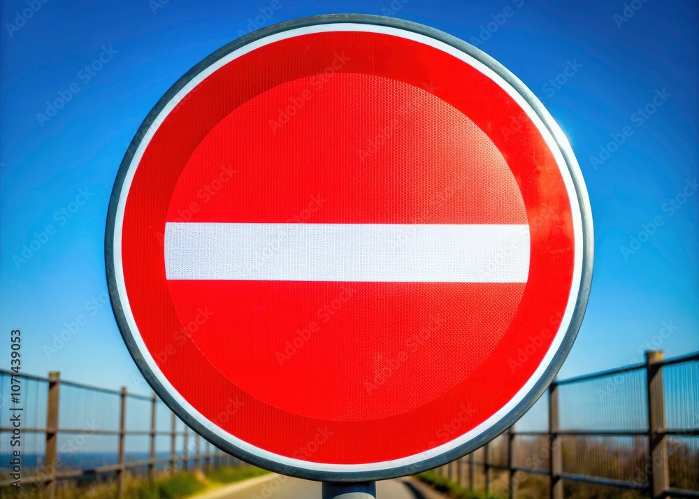 Prohibition Sign with Red Circle, White and Black Lines, Symbol of No ...