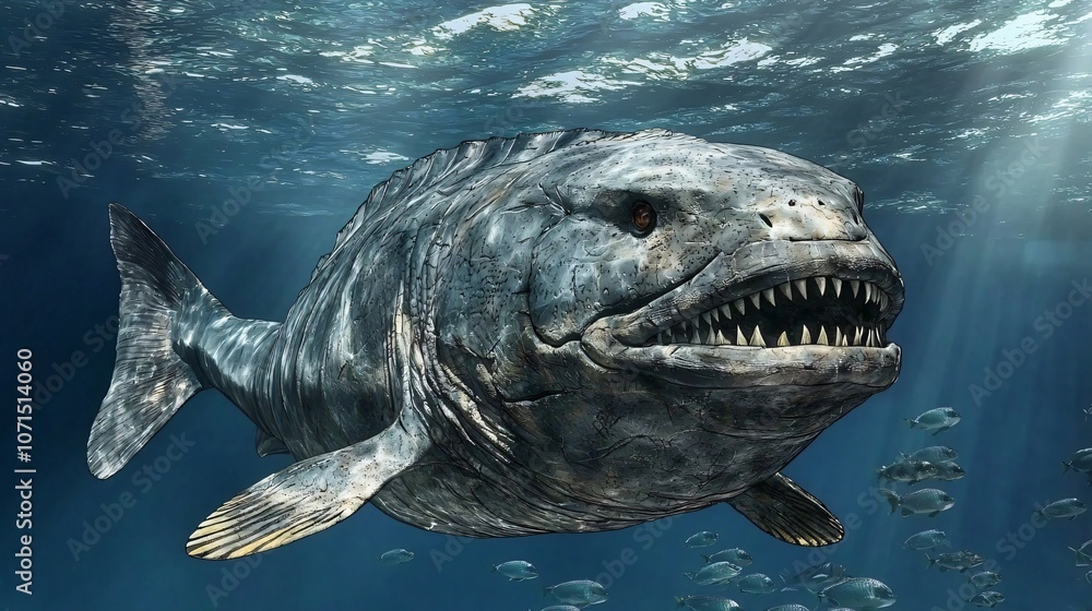 Explore the prehistoric ocean with dunkleosteus the massive armored ...