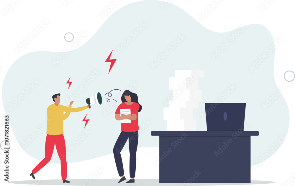 Workplace bullying and mental harassment from boss.Conflict and bully ...