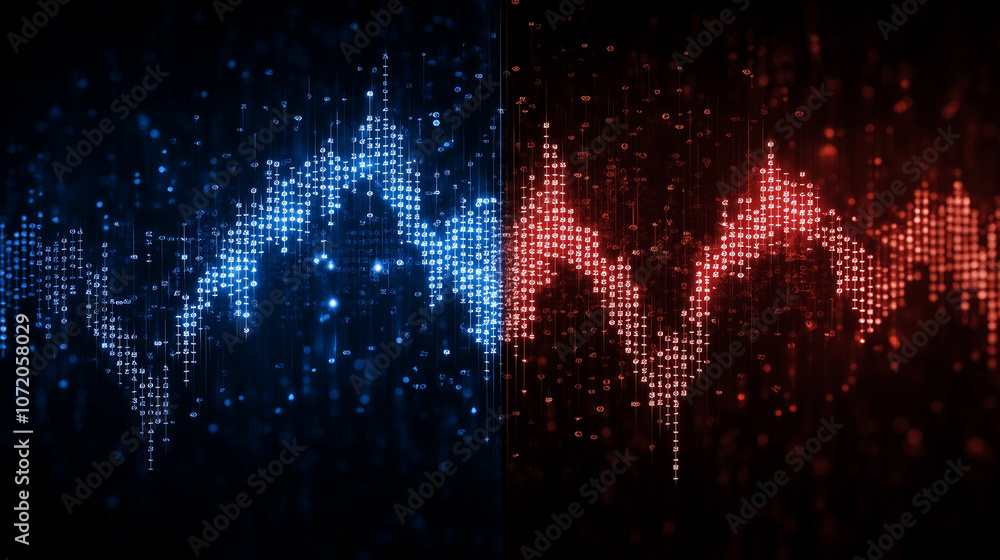 Binary Opposites: A mesmerizing digital art piece depicting two ...