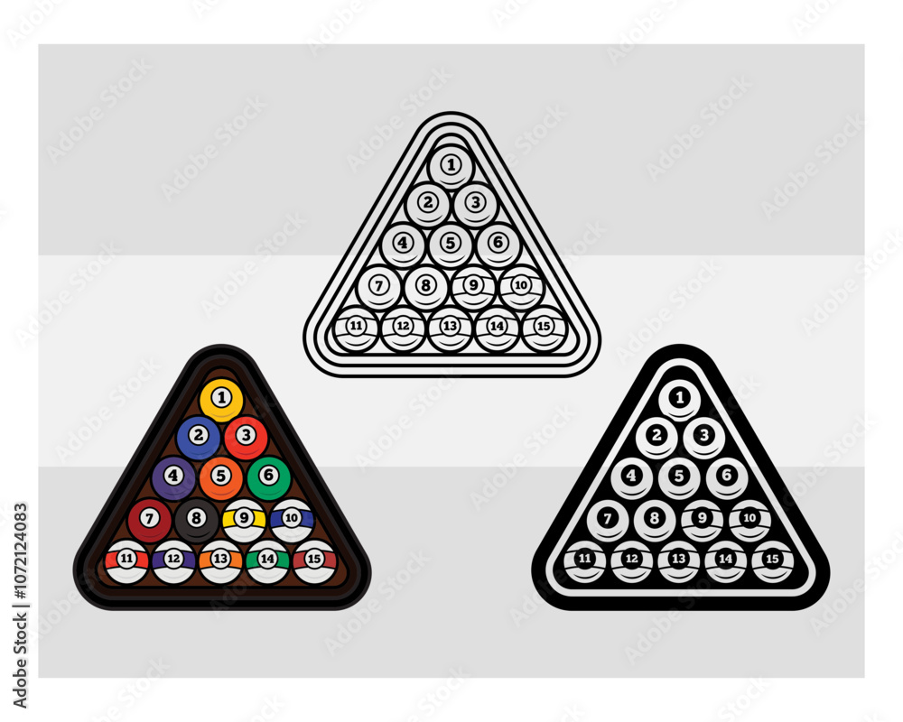 Billiards SVG Silhouette Bundle, Billiards Silhouette, Snooker Svg ...